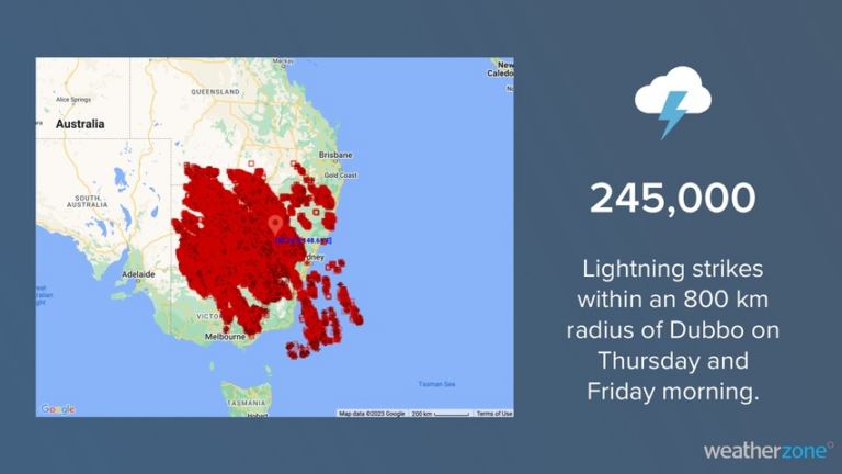 Weatherzone's TLN detected 245,000 lightning strikes in 24 hours | DTN APAC