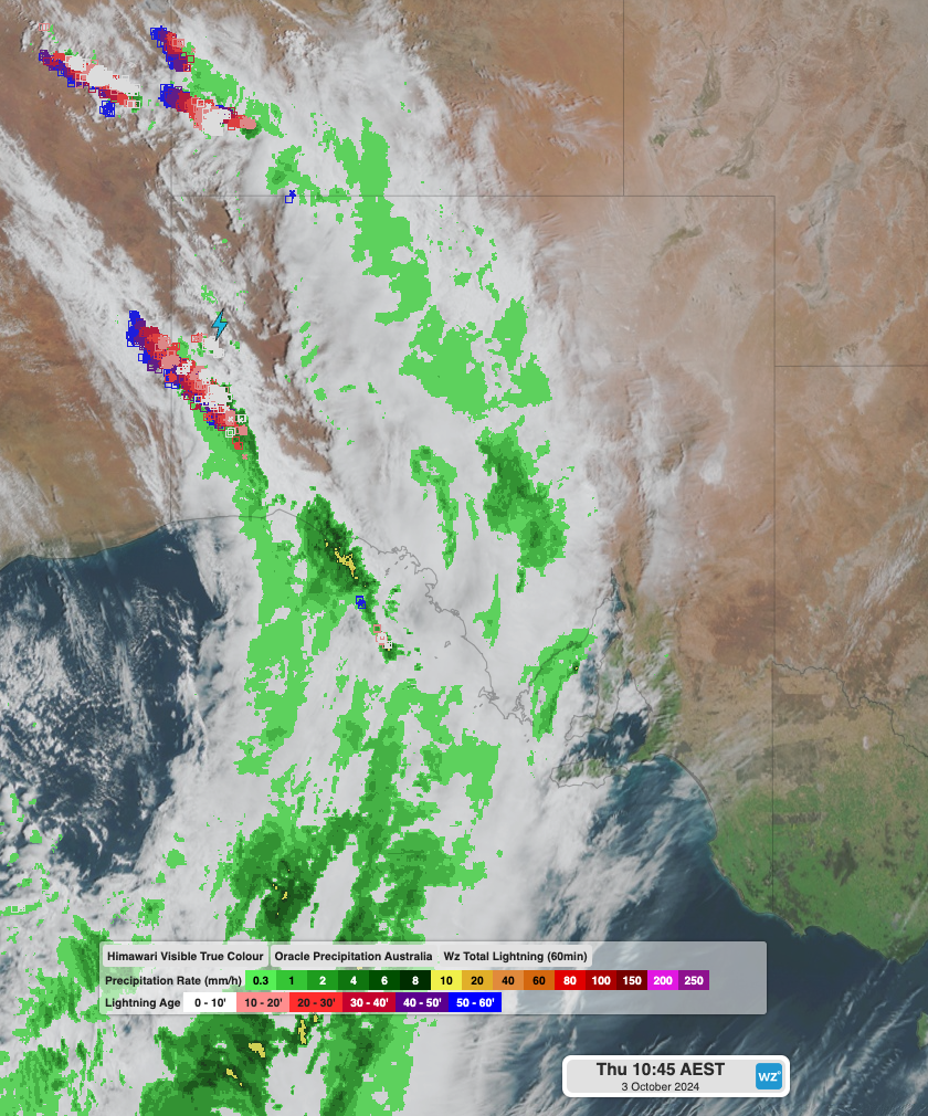 Massive line of thunderstorms entering SA | DTN APAC