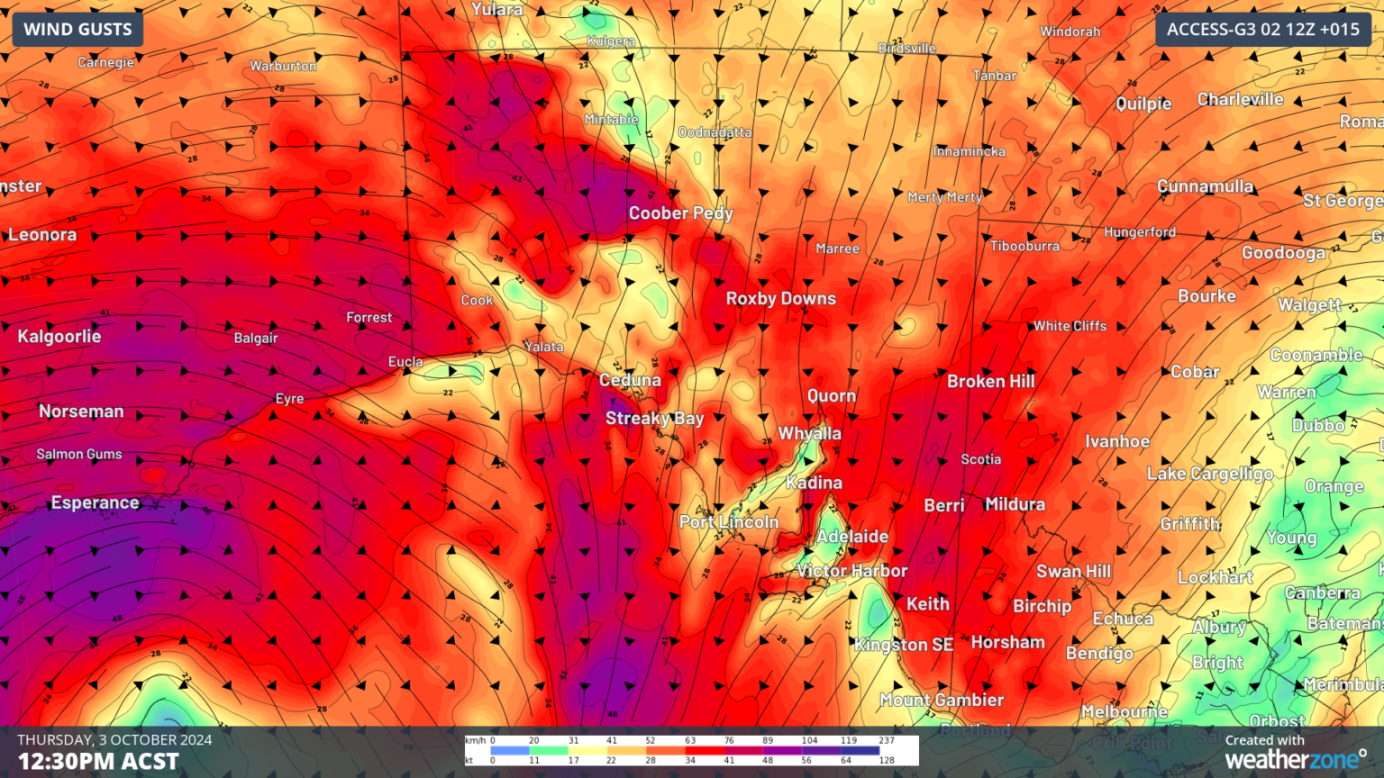 Massive line of thunderstorms entering SA | DTN APAC