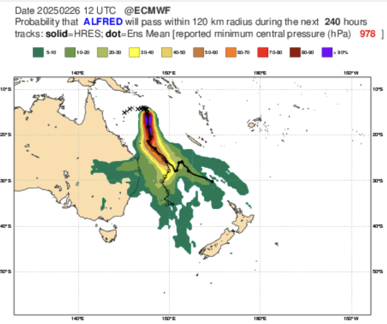 Severe Tropical Cyclone Alfred whipping up huge swell and gales | DTN APAC