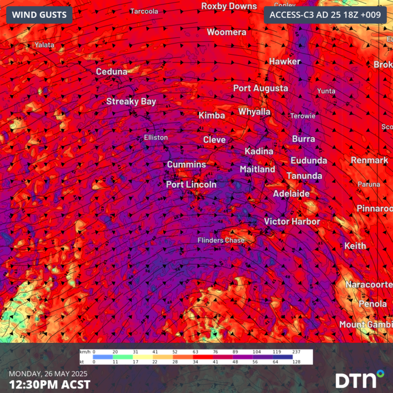 First major cold front of 2025 sweeping over southeast Australia's wind ...