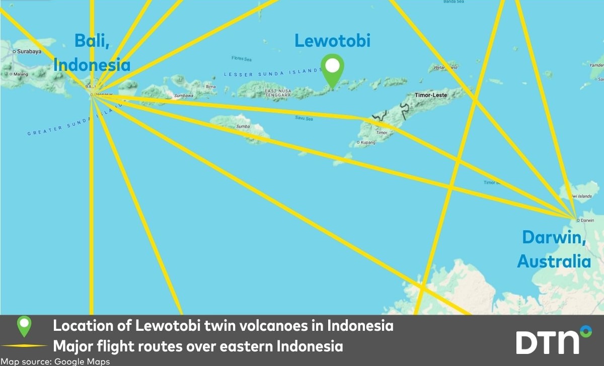Indonesia's Lewotobi Laki-Laki volcano eruption disrupting aviation ...