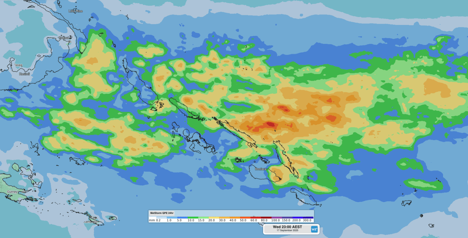 DTN remote sensing captures rain and thunderstorms lashing Solomon ...